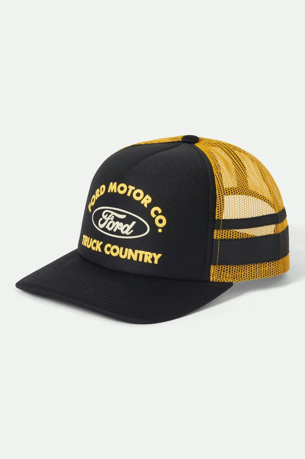 Brixton Mens Burnt Rubber/Empire Yellow Ford Built Tough Trucker Hat ...