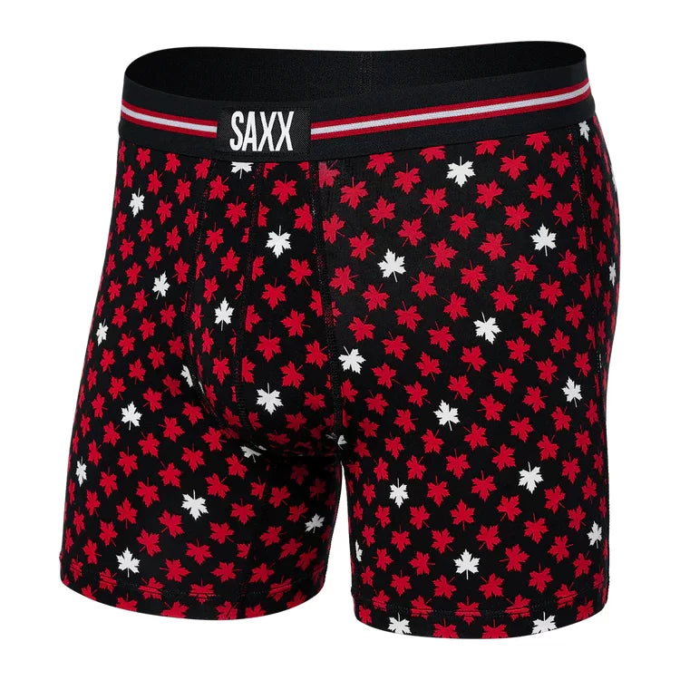 Saxx Mens Maple Leaf Black Vibe Super Soft Boxer Brief – John's Stettler
